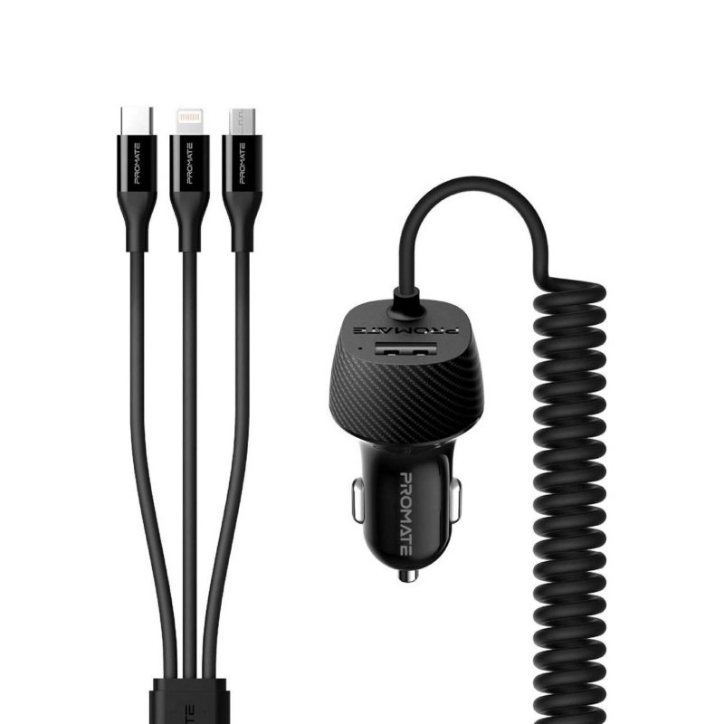 PROMATE 4 in 1 MULTI CONNECTOR CAR CHARGER | PROMATE 4 in 1 MULTI ...