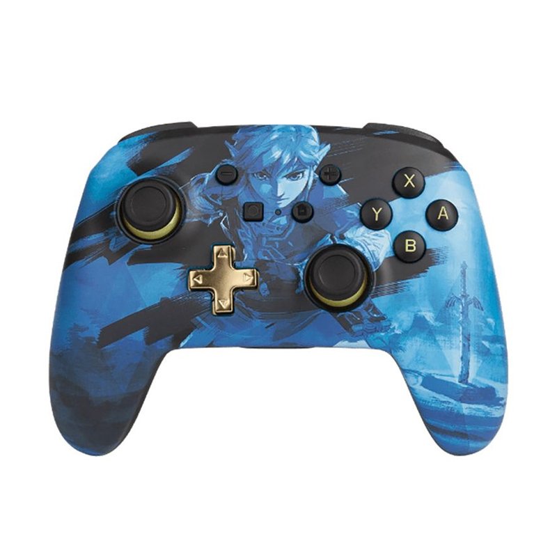 Nintendo Switch PowerA ZELDA Enhanced Wireless Controller Link Blue ...