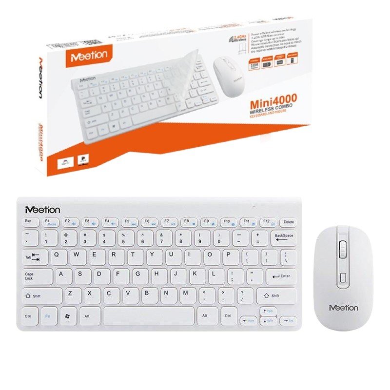 Meetion Wireless keyboard Mini4000 Combo With Mouse White | Buy ...